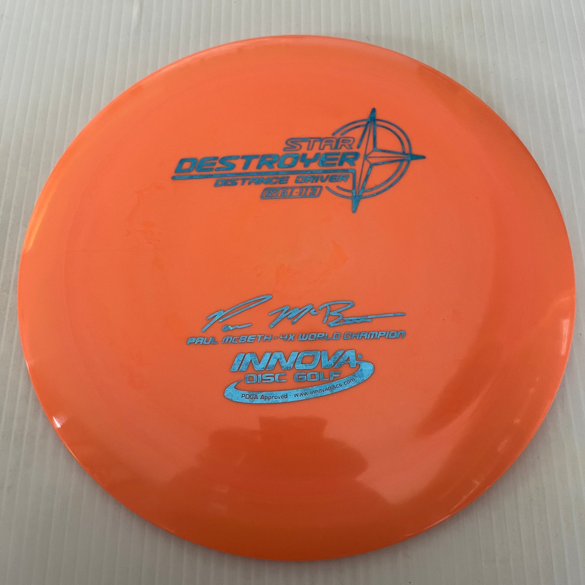 Innova 4x Paul McBeth "Embossed" Star Destroyer 12/5/-1/3